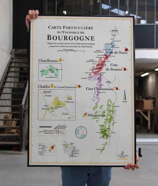 Carte des Vins de Bourgogne / Cartes des Vins de France